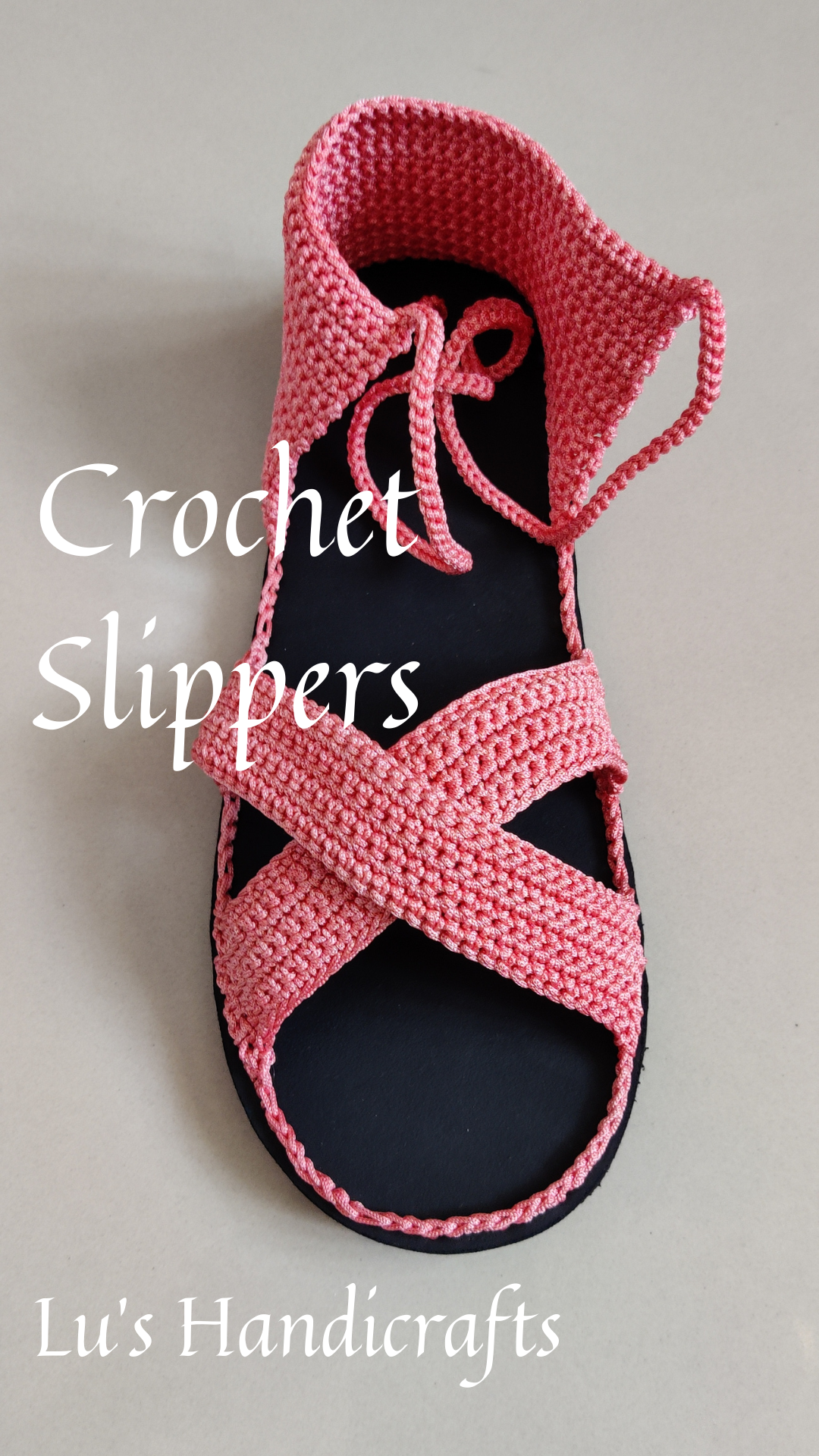Crochet Criss Cross Slippers – Lu's Handicrafts