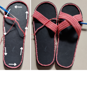 Crochet Criss Cross Slippers – Lu's Handicrafts